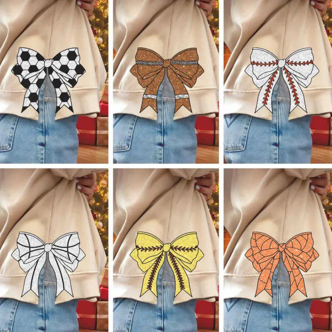 Bundle Sport Side Bow Applique Side Bow Machine Embroidery Designs Wide ...