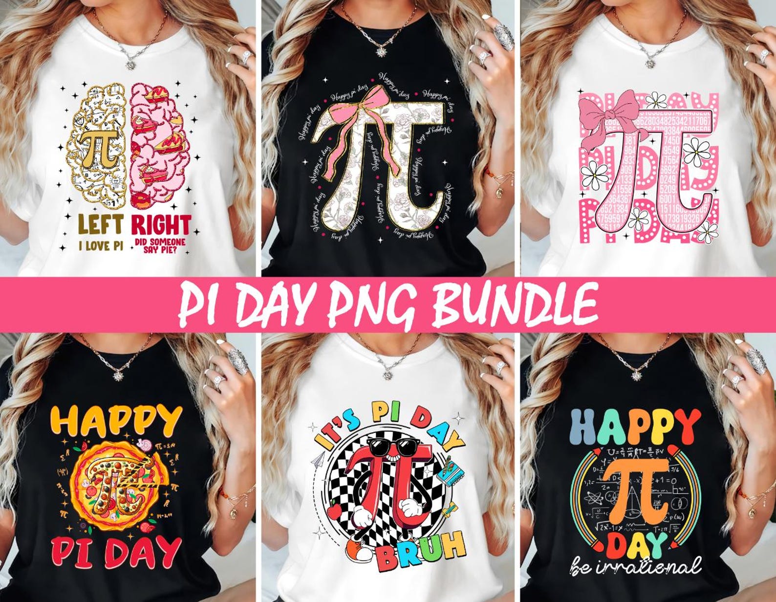 90+ Designs Happy Pi Day SVG PNG Bundle, Pi Day, Funny Math Gift, Funny ...
