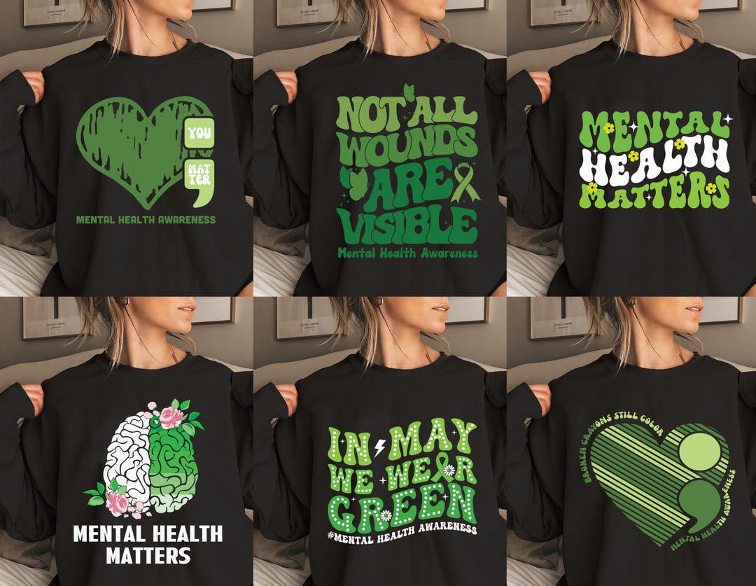 70+ Designs Mental Health Awareness Bundle Png, Mental Health Png, in ...