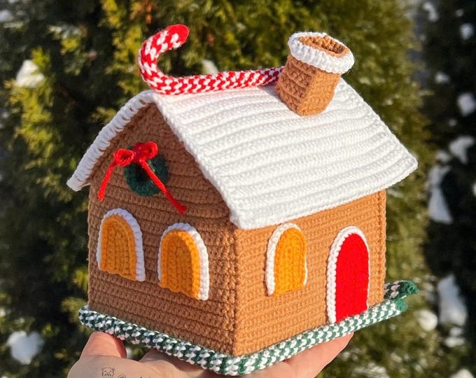 Gingerbread House Crochet Pattern - Etsy Canada