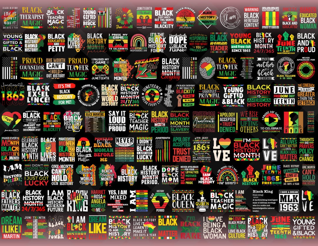 140+ Juneteenth PNG Bundle, Juneteenth Sublimation Png, Free-ish, Black ...