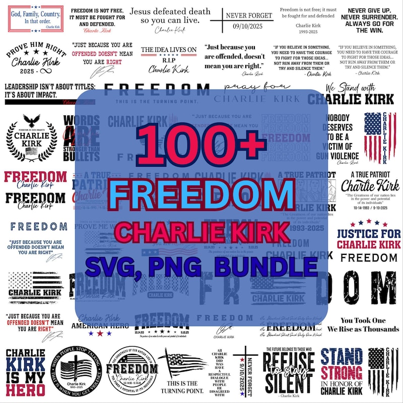 Charlie Kirk Svg - Etsy