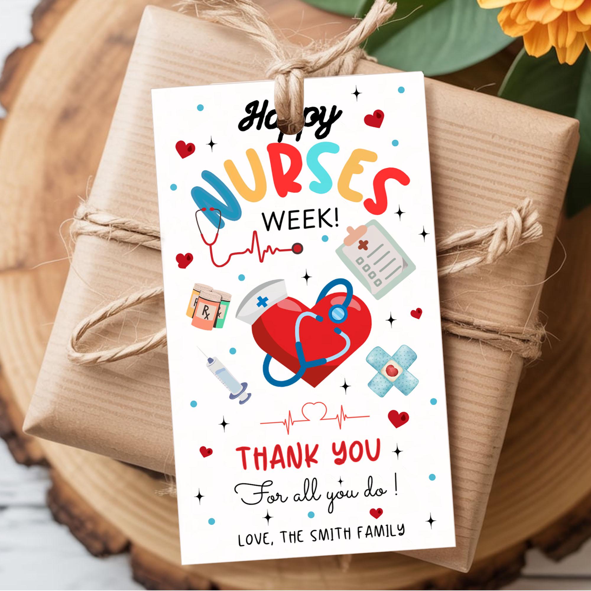 Canva Editable Nurse Appreciation Gift Tag, A Little Dose of Thanks ...