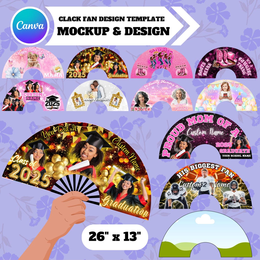 18+ Pre-made Themed Clack Fan Design Canva Template, Fully Editable ...
