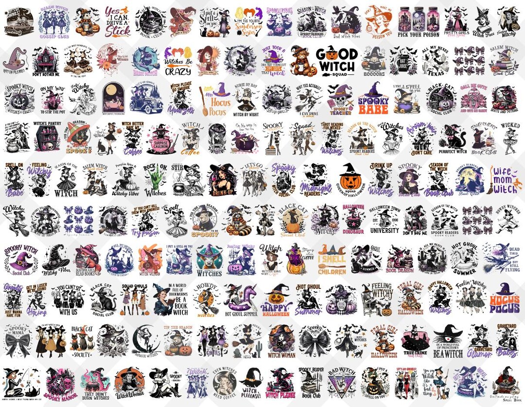 170+ Design Witch Bundle PNG, Halloween Png, Halloween Witch, Witch ...