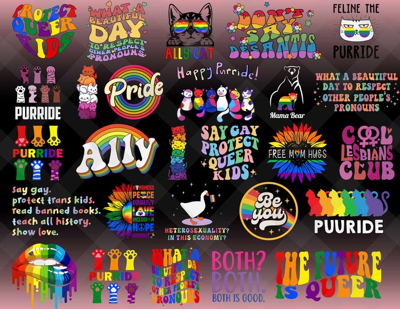 110+ Designs LGBT Bundle, Png Bundle, Pride Month LGBT Design, Say Gay ...