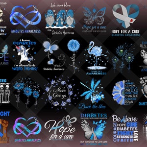 80+ Diabetes Awareness Designs Bundle Png, Diabetes Png, Blue Ribbon ...