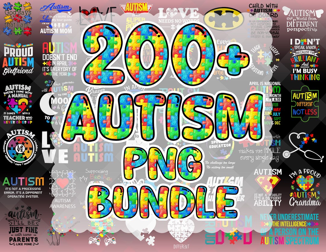 200+ Autism Designs Bundle, Autism Awareness Png, Autism Quote Png, Au ...