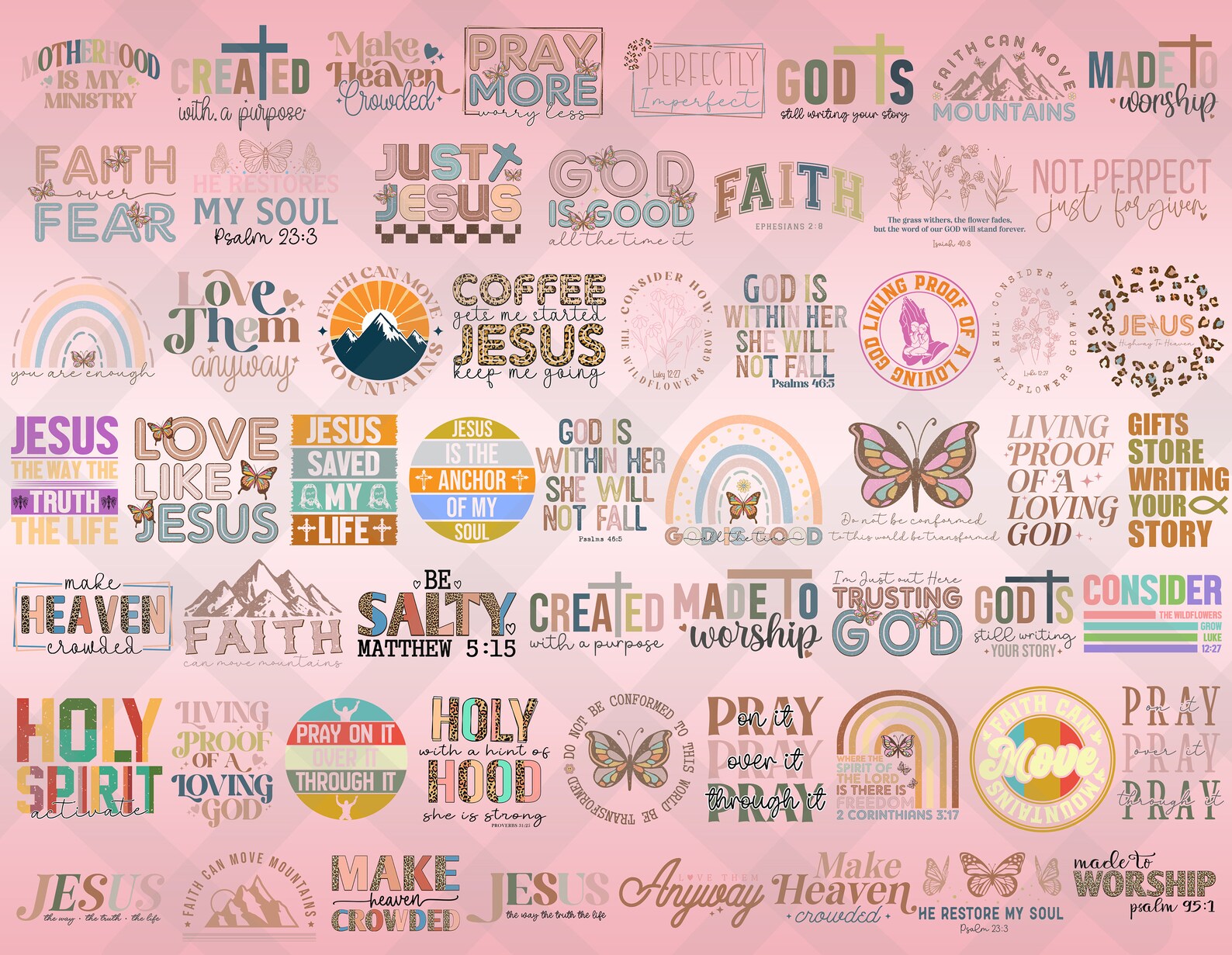 60+ Christian Png Bundle, Bible Verse Png, God Jesus Png, Psalm Png ...
