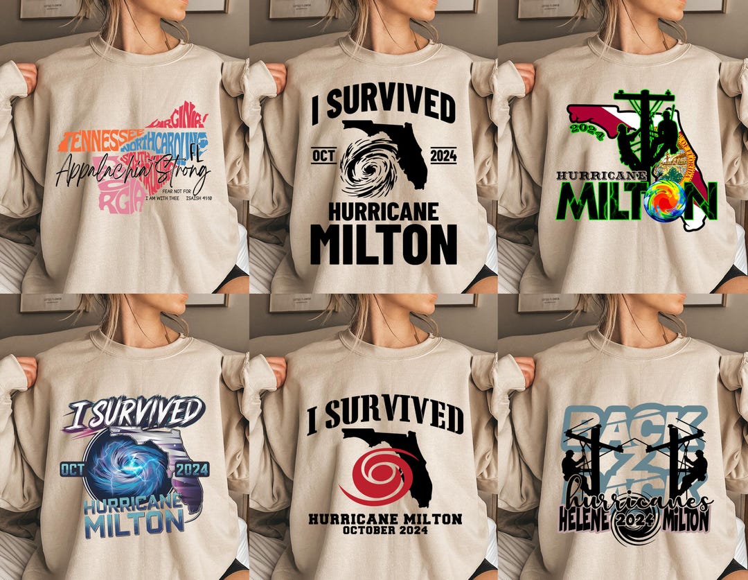 I Survived Hurricane Milton, Florida Tropical Storm SVG PNG, T-shirt ...