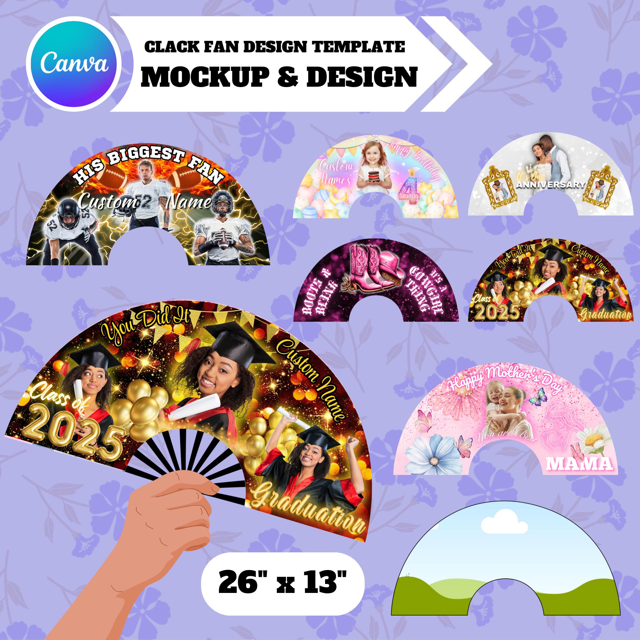 18+ Pre-made Themed Clack Fan Design Canva Template, Fully Editable ...
