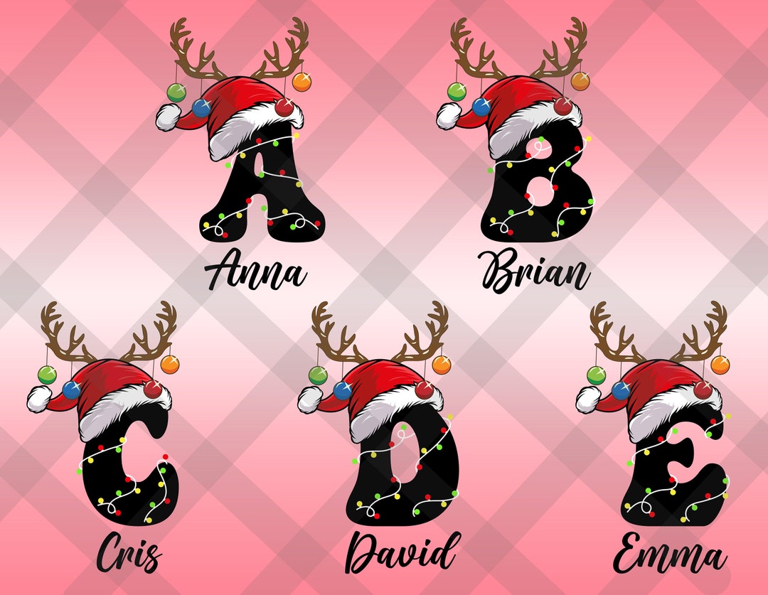 Family Christmas Name Svg, Monogrammed Family Christmas Svg ...