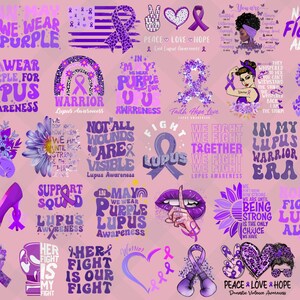 32+ Designs Lupus Awareness Png Bundle, Lupus Warrior Png, Purple ...