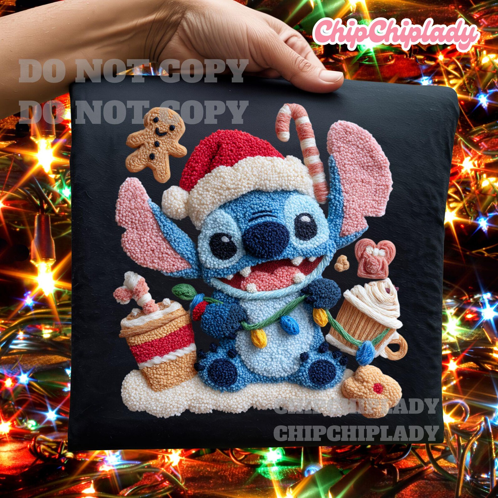Latch Hook Yarn Faux Cartoon Movie Png, Merry Christmas Png, Blue Dog ...