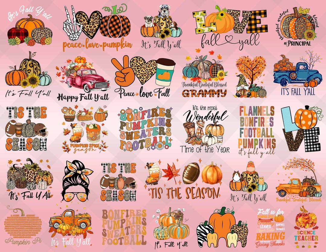 30+ Design Retro Fall Bundle Png, Thanksgiving Png, Hello Fall Cozy ...