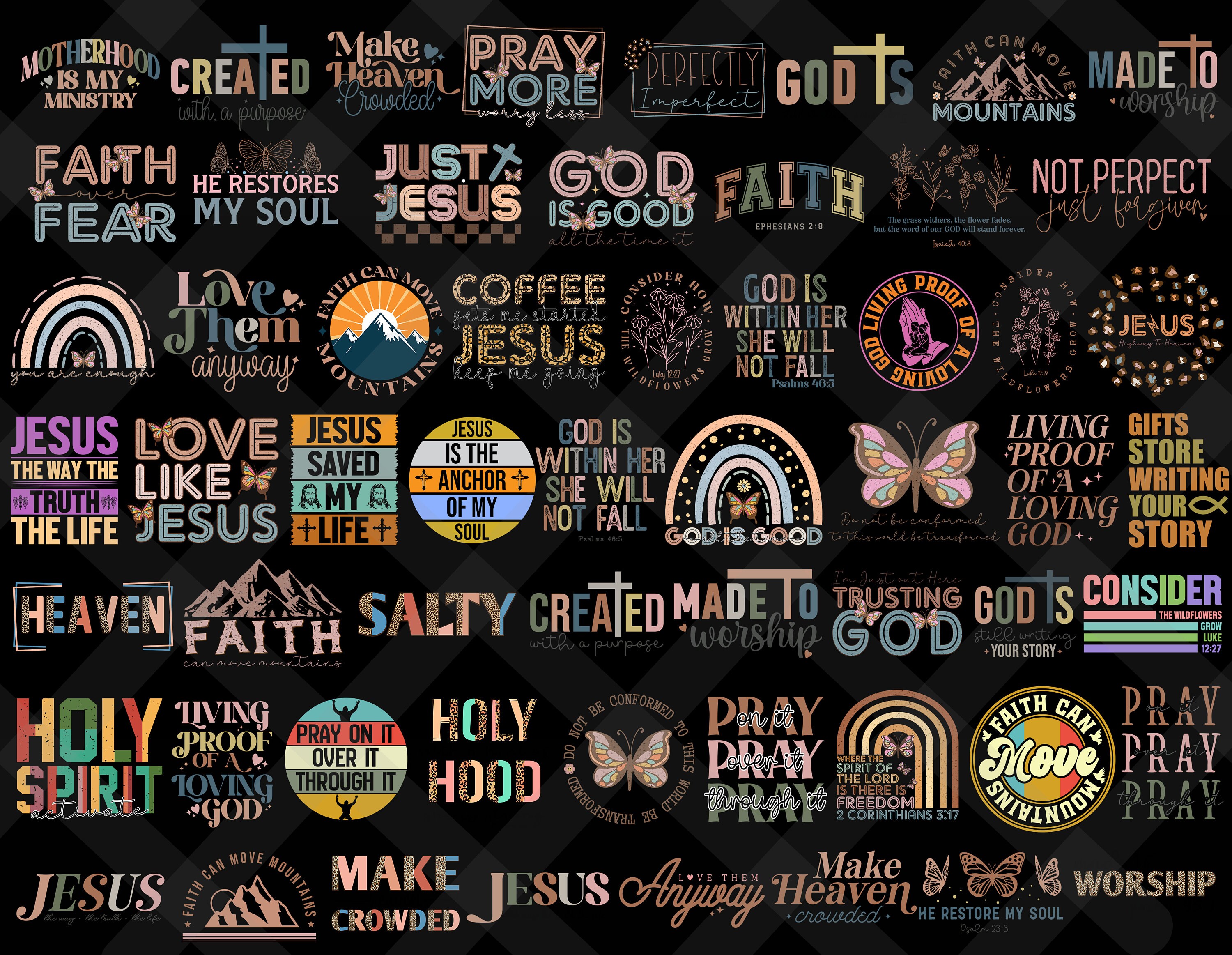 60+ Christian Png Bundle, Bible Verse Png, God Jesus Png, Psalm Png ...