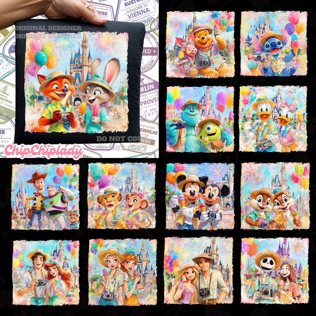 12+ Retro Couple Besties PNG, Magical Cartoon PNG, Family Matching ...