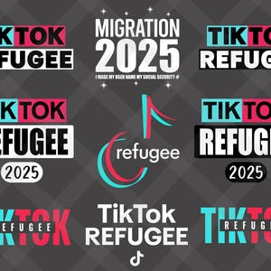 Tik Tok Refugee SVG PNG, Tik Tok US Ban Svg Png, Dark Humor Svg ...