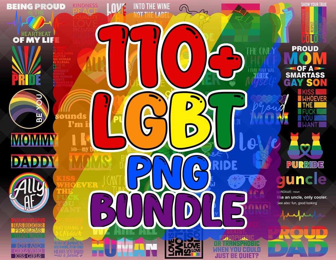 110+ Designs LGBT Bundle, Png Bundle, Pride Month LGBT Design, Say Gay ...