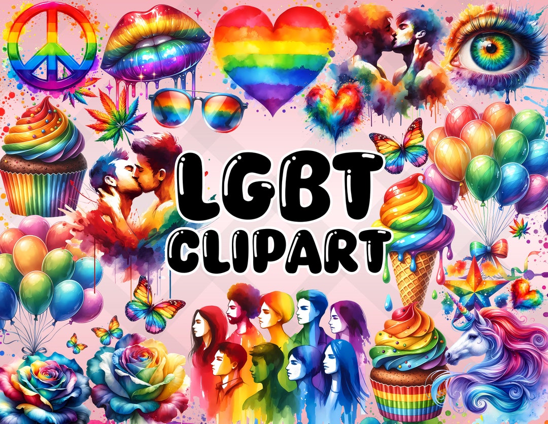 30+ PNG Watercolour LGBTQ Pride Clipart Bundle, LGBT Pride Month Files ...