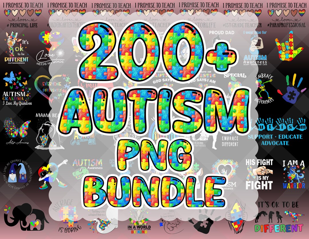 200+ Autism Designs Bundle, Autism Awareness Png, Autism Quote Png, Au ...