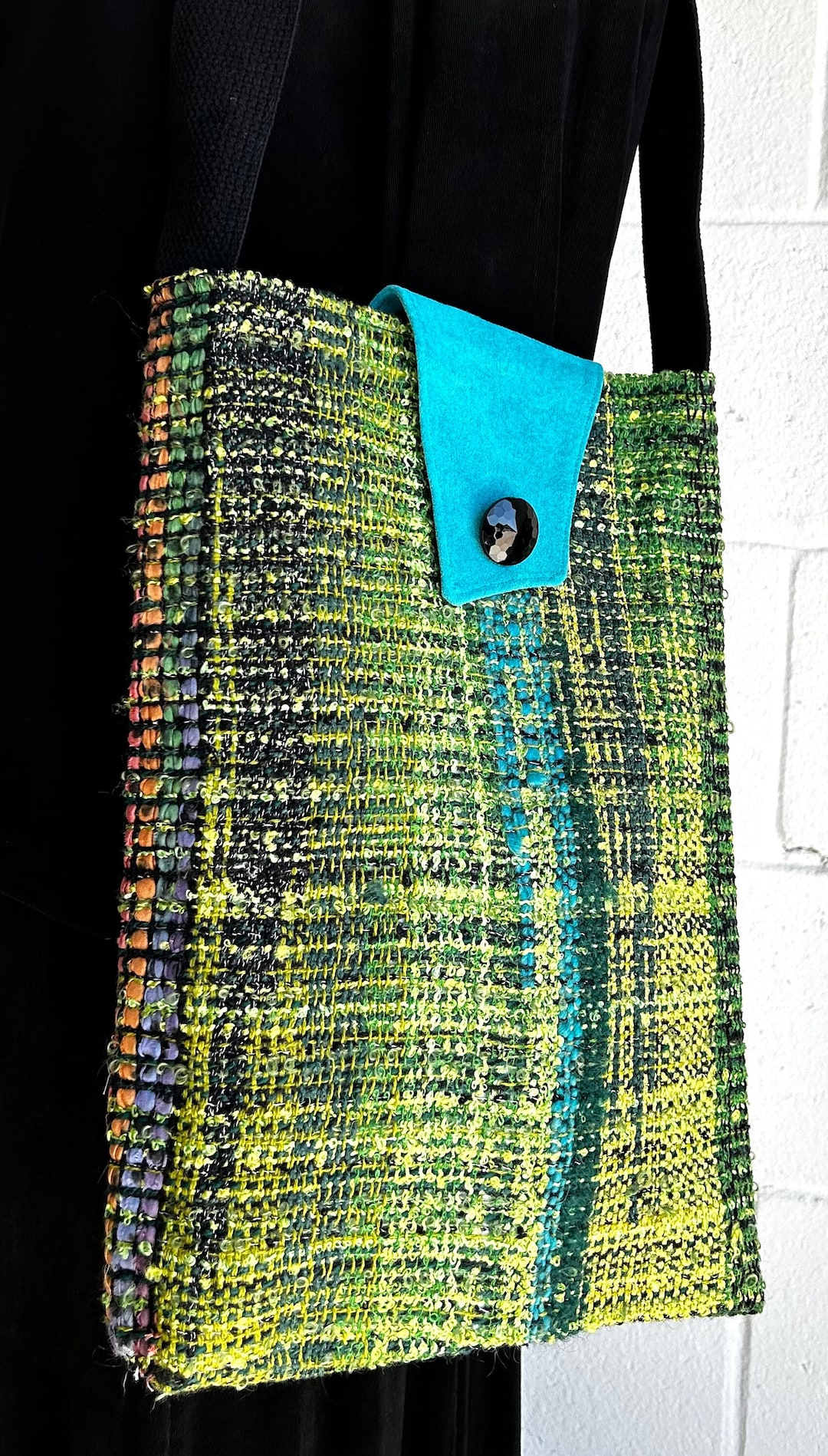 Hand Woven Handbag; Uniquely Designed and Hand Sewn; Multi-colors W ...