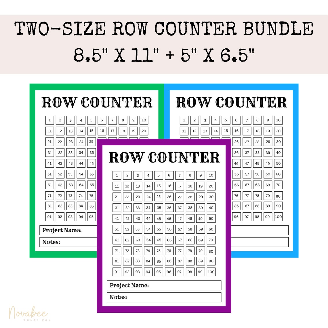 20 Printable Row Counters | Crochet | Knitting | Arts and Crafts ...