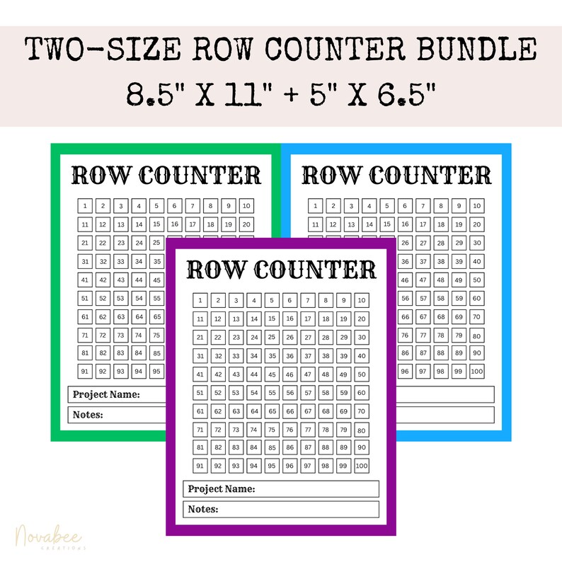 20 Printable Row Counters | Crochet | Knitting | Arts and Crafts ...