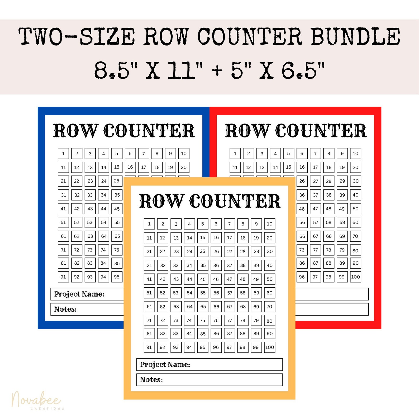 20 Printable Row Counters | Crochet | Knitting | Arts and Crafts ...