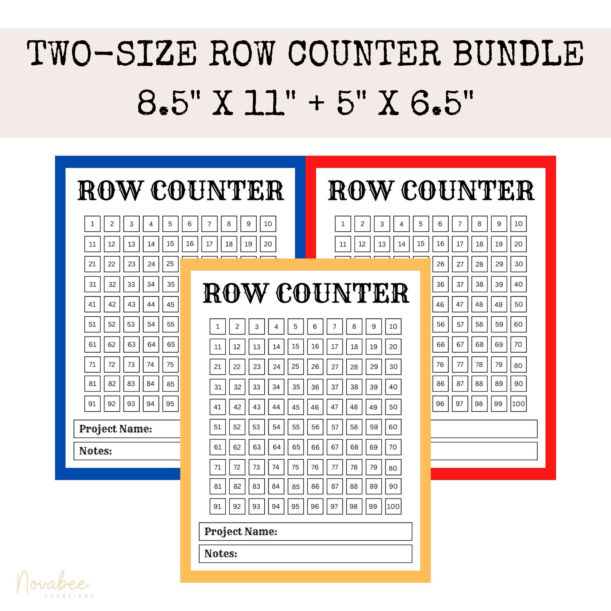 20 Printable Row Counters | Crochet | Knitting | Arts and Crafts ...