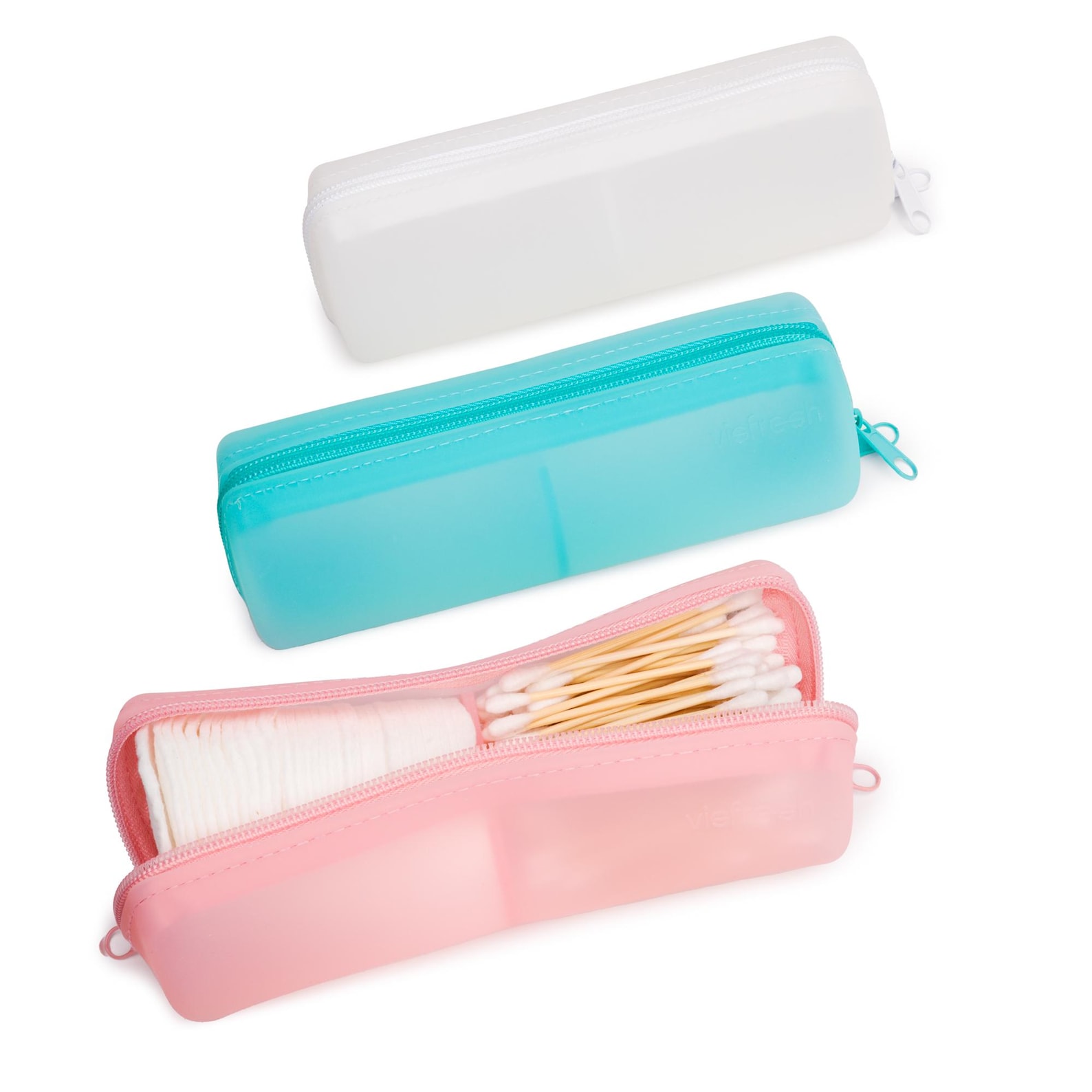 Cotton Round Swab Travel Case,2 in 1 Portable Hair Accessories ...