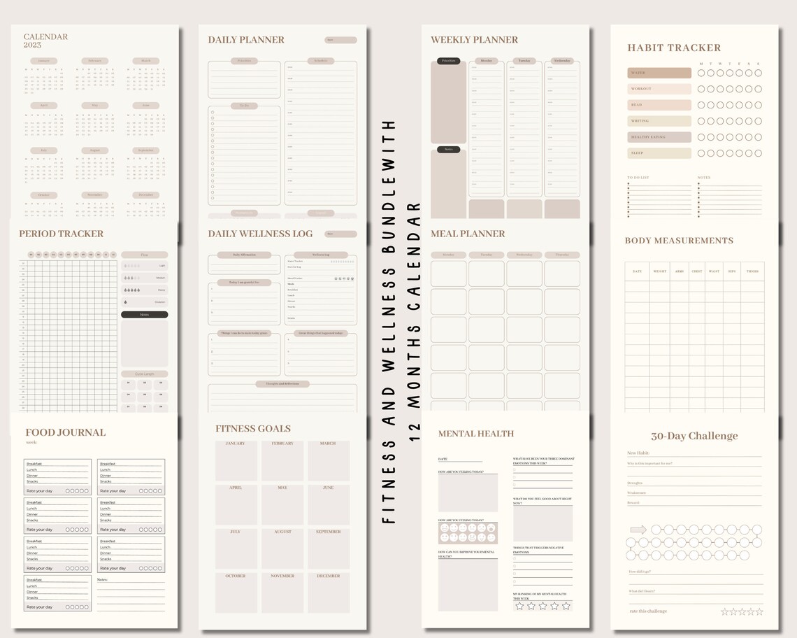 Advanced Bullet Journal Bundle Printablemood Trackershabit ...