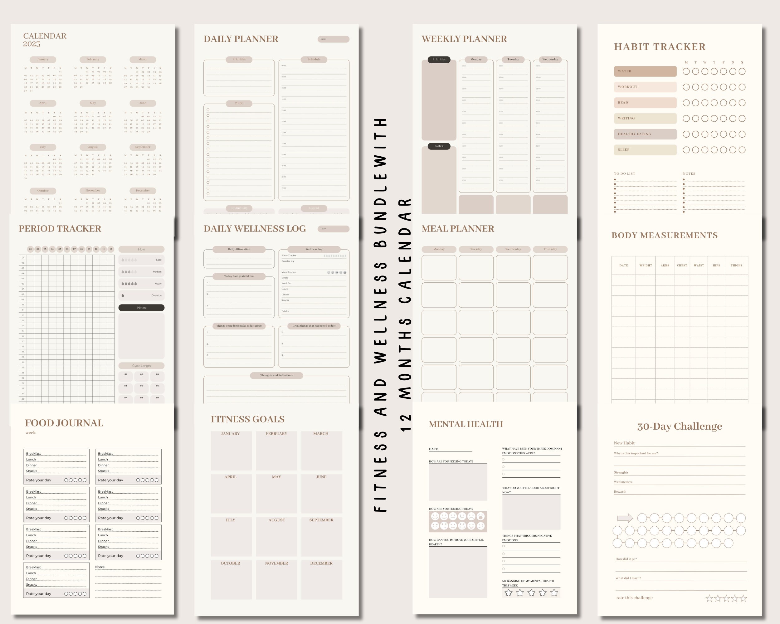 Advanced Bullet Journal Bundle Printablemood Trackershabit ...