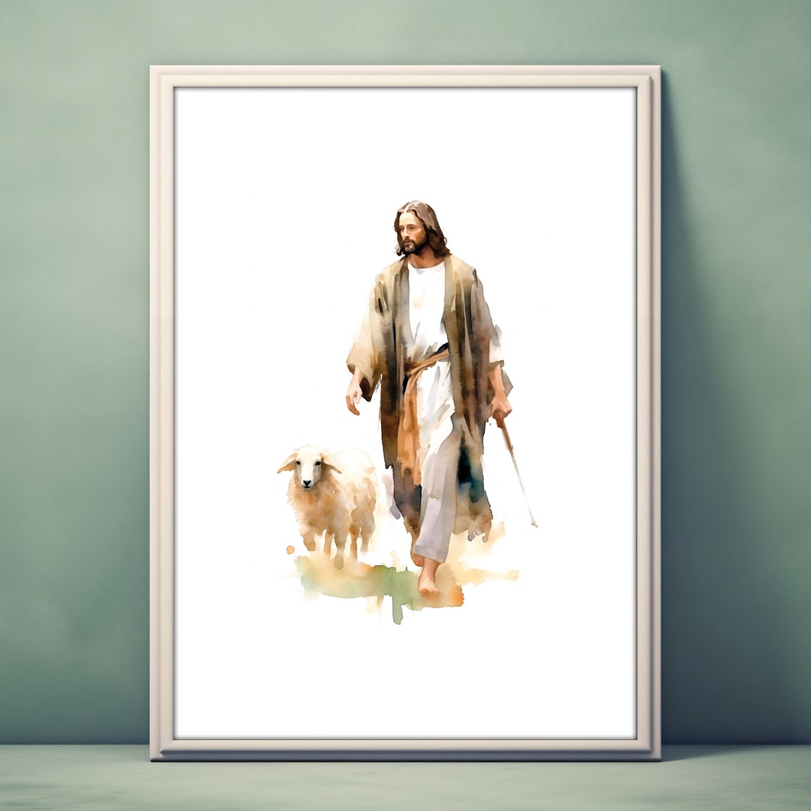 Jesus Our Shepherd, DIGITAL DOWNLOAD, Modern Jesus Bible Printable Wall ...