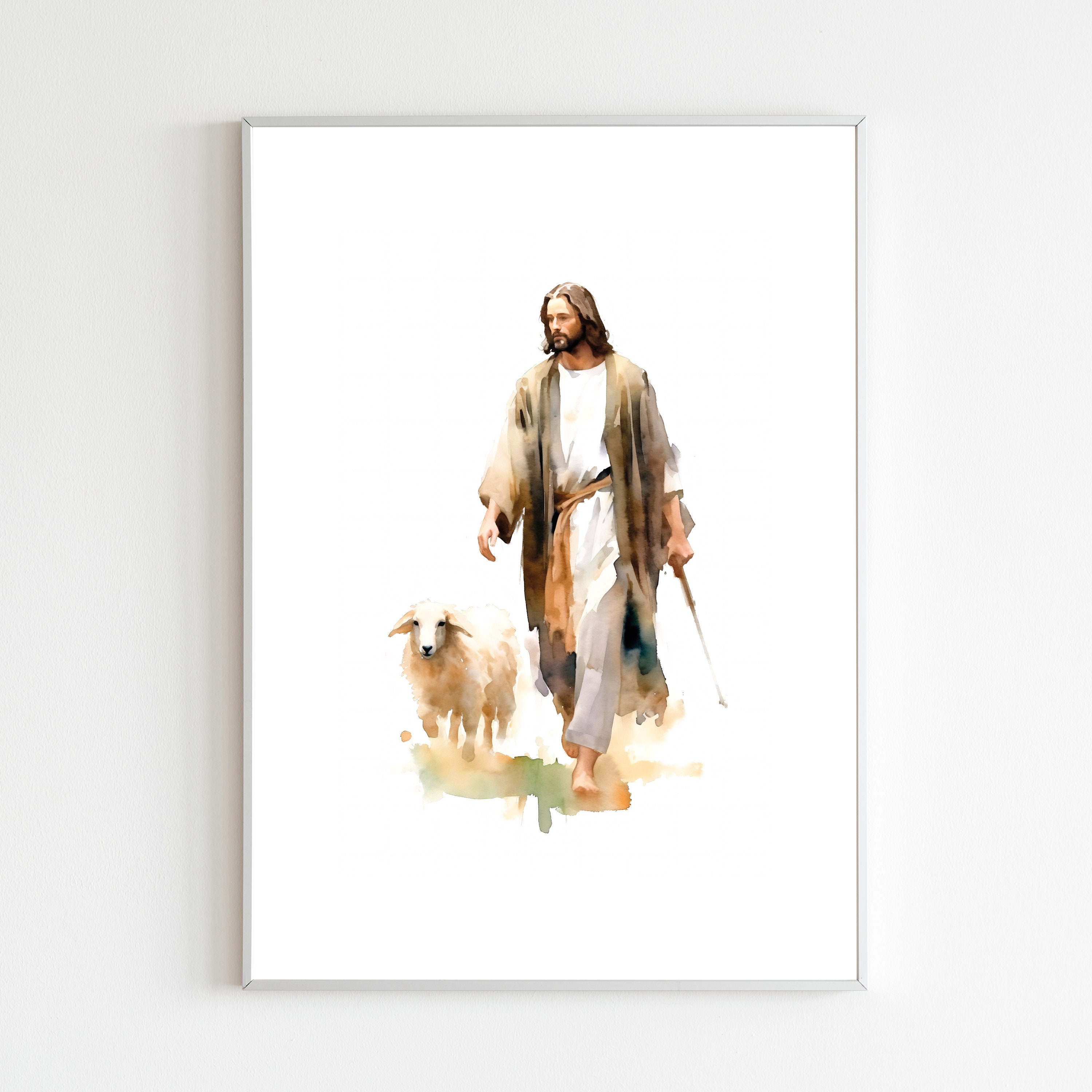 Jesus Our Shepherd, DIGITAL DOWNLOAD, Modern Jesus Bible Printable Wall ...