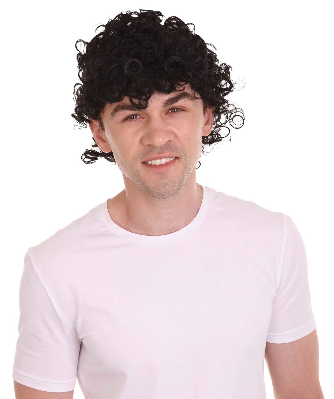 Adult Men's Black Singer Curly Cosplay Wig Best for - Etsy