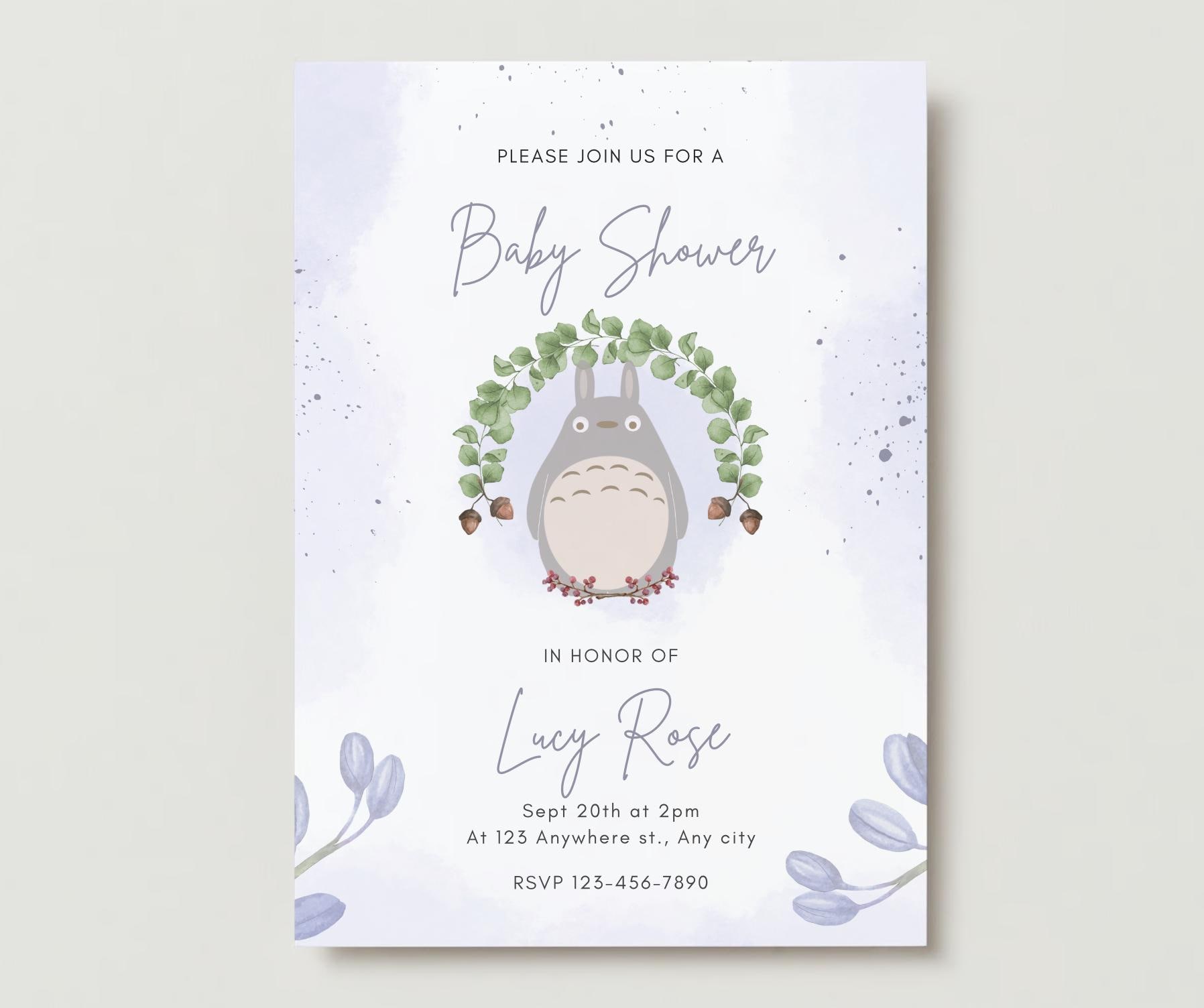 Bundle Totoro Invitation 5 Colors Baby Shower Birthday Celebration - Etsy