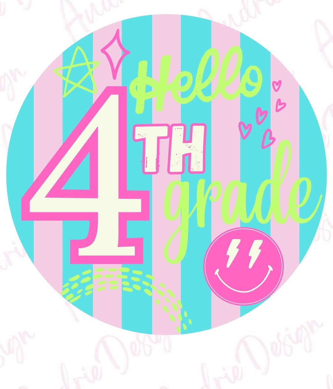 Hello 4th Grade Retro PNG Cute 4th Grade Shirt Design 4th - Etsy