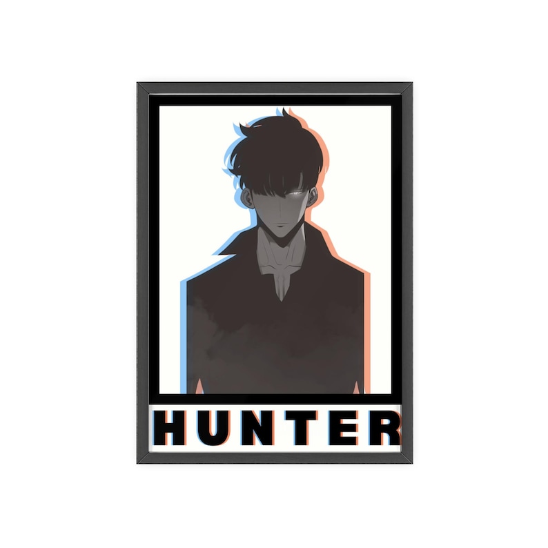 Anime Solo Leveling Sung Jin Woo Hunter Manwha Framed Posters, Wall Art ...
