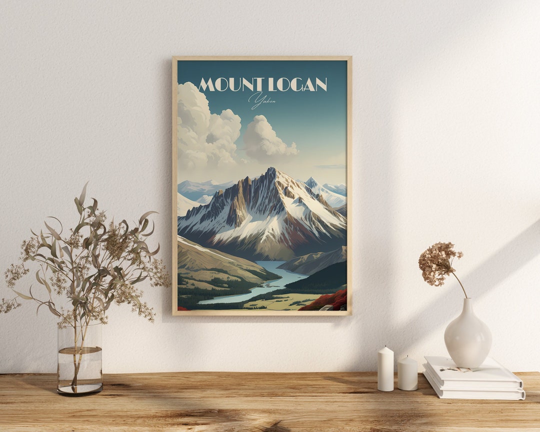 Print Mount Logan Poster Yukon Mountain Climbing Yukon Poster Explore ...