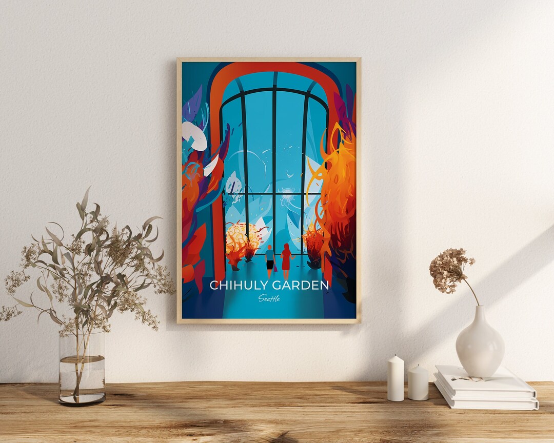 Print Chihuly Garden S Poster Seattle Glass Sculptures Washington ...