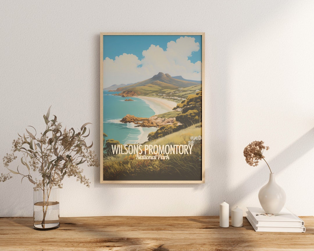 Poster Wilsons Promontory Print Victoria Australia Travel Poster Scenic ...