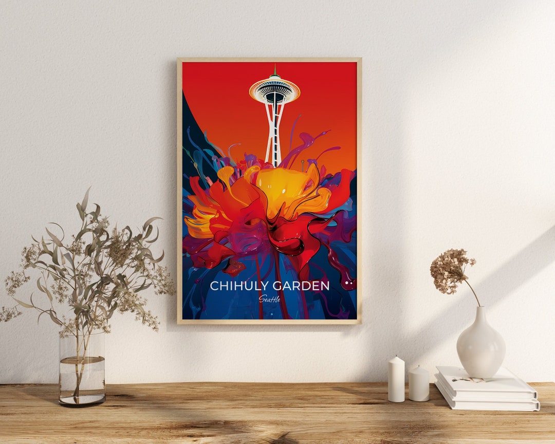 Print Chihuly Garden S Poster Seattle Glass Sculptures Washington ...