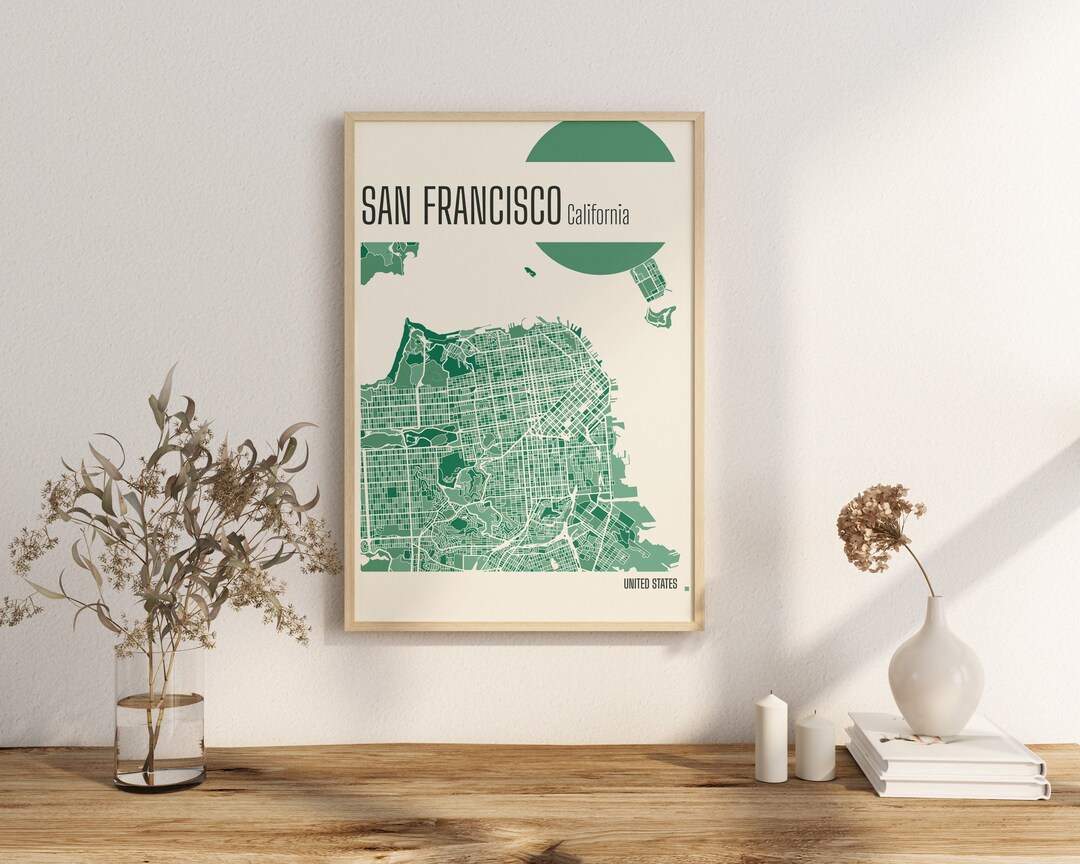 Print Map San Francisco California City Maps United States City Map ...