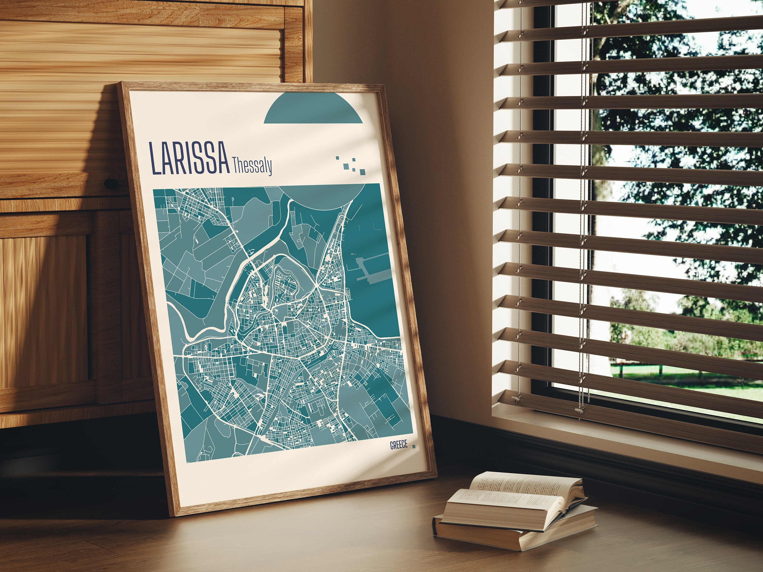 Imprimir mapa LARISSA Mapa de la ciudad de Tesalia Impresiones - Etsy ...