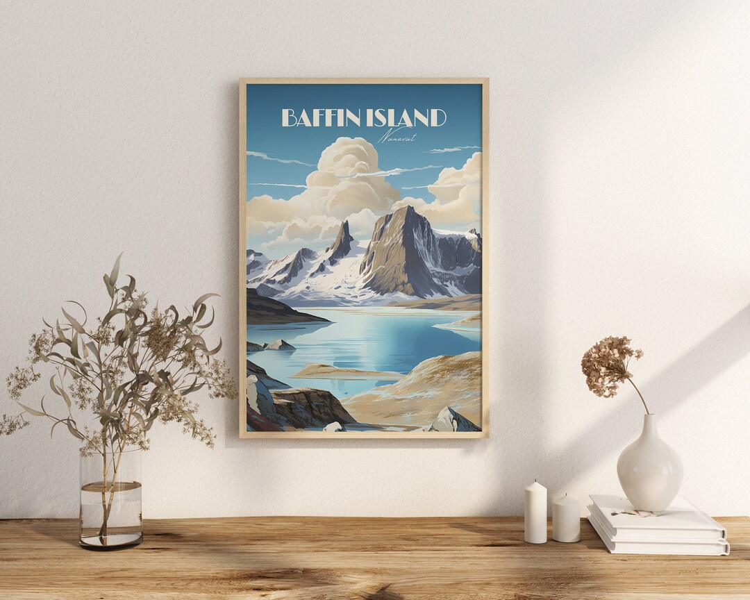 Print Baffin Island Poster Nunavut Arctic Adventures Nunavut Poster ...