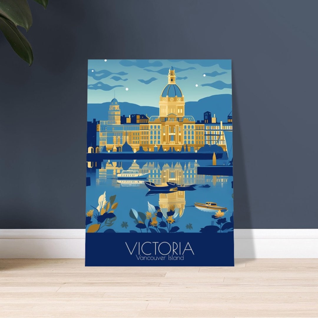 Victoria Parliament Travel Poster | Iconic BC Building Wall Art ...