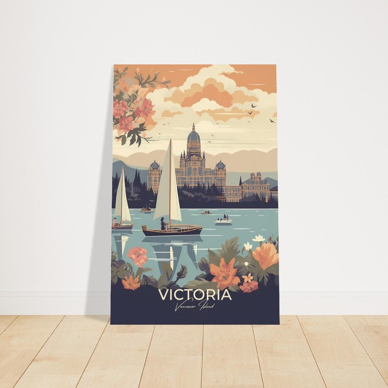 Print Victoria Parliament Poster British Columbia Poster Vancouver ...