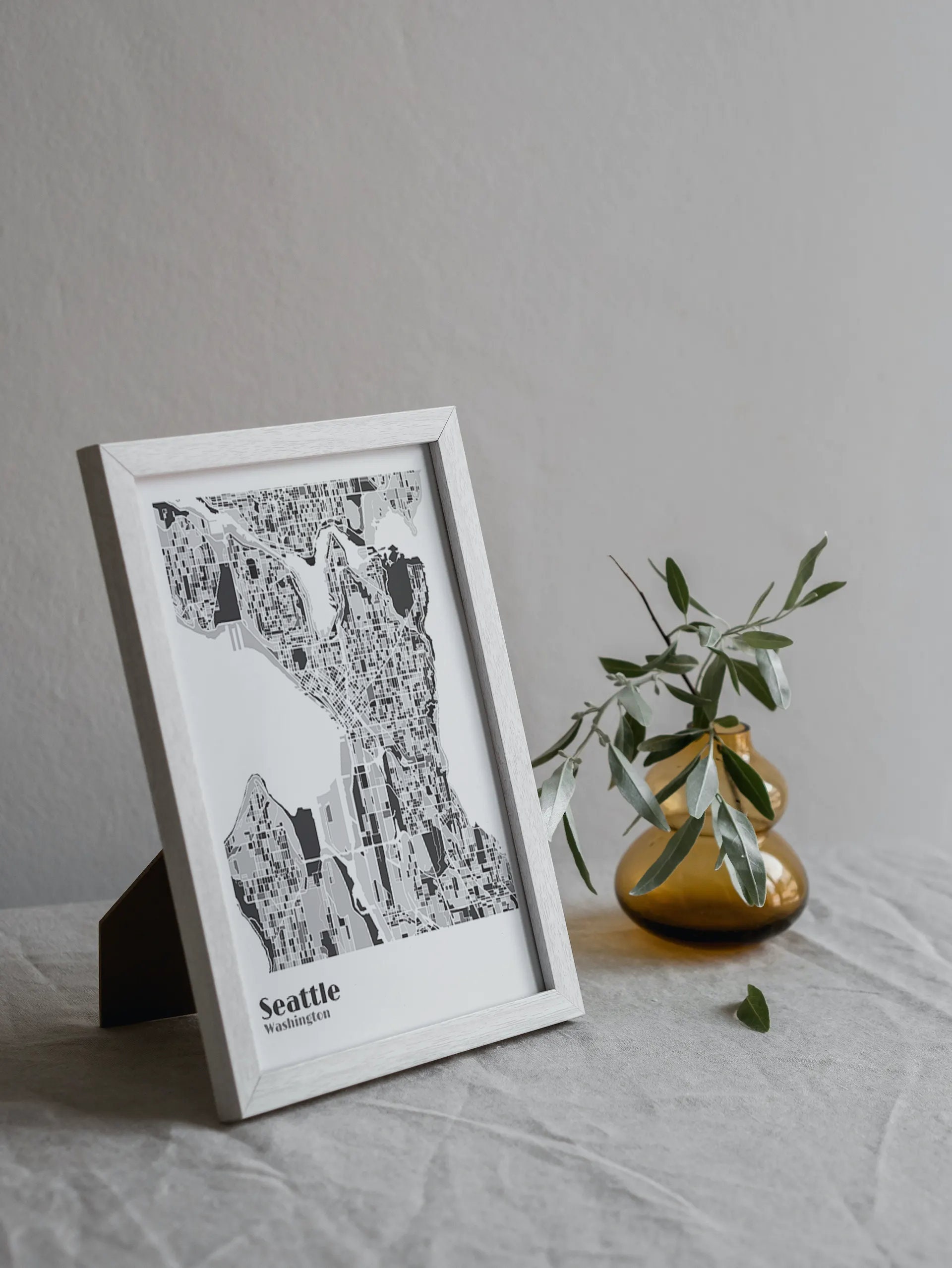 Imprimir Mapa Seattle Imprimir Mapas de la ciudad de - Etsy México