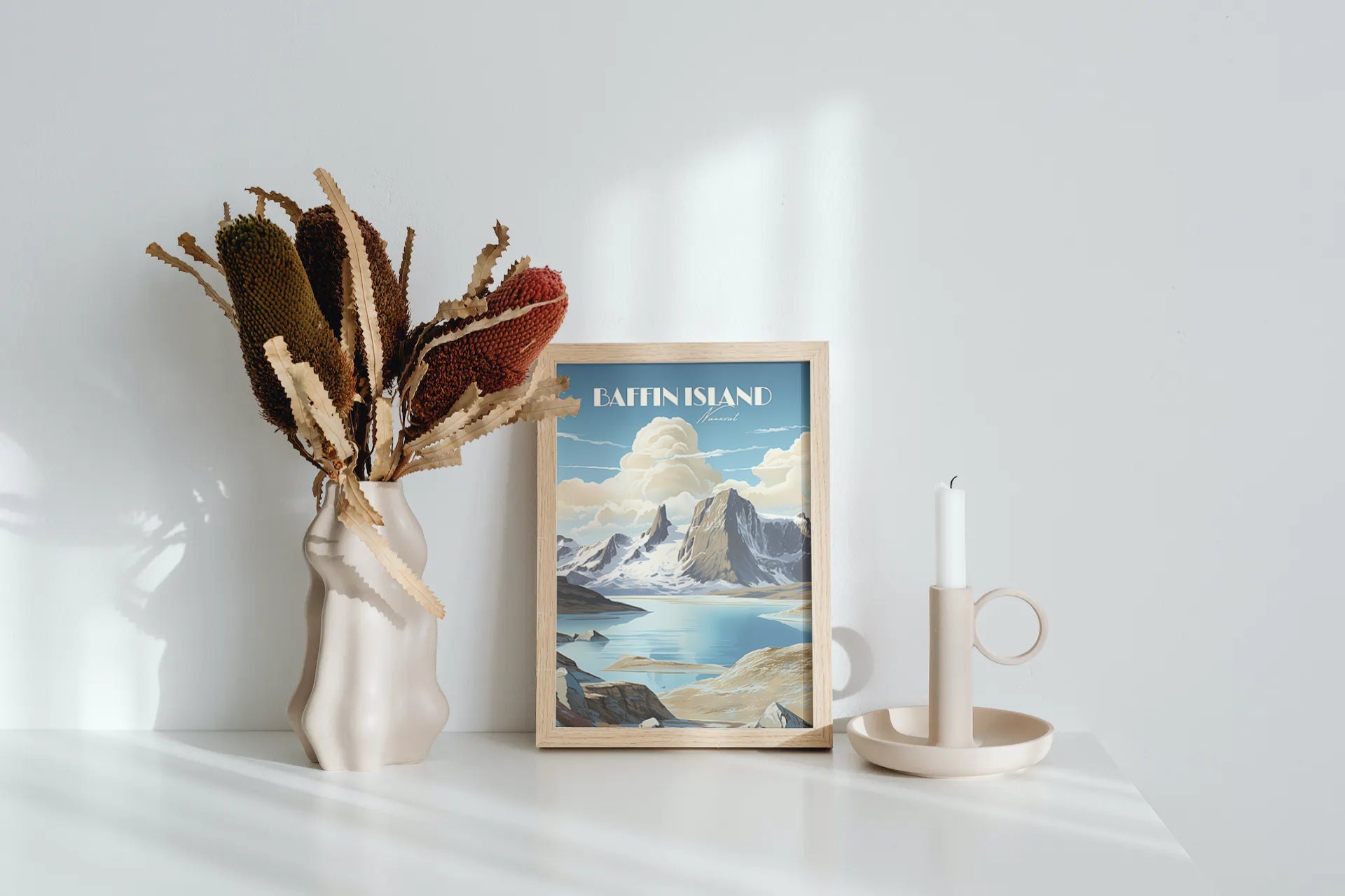 Print Baffin Island Poster Nunavut Arctic Adventures Nunavut Poster ...